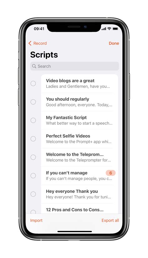 Import And Export Recordings Teleprompter For Video