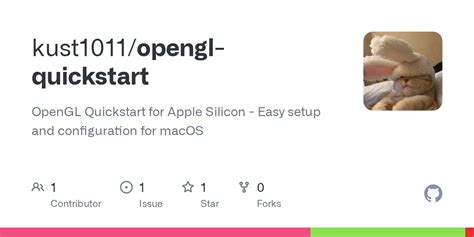 Github Kust1011opengl Quickstart Opengl Quickstart For Apple