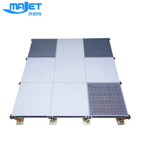 Calcium Sulphate Raised Access Floor With PVC HPL Tiles China Raised