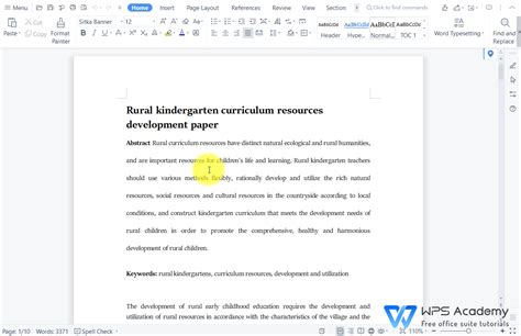 Mini Toolbar Microsoft Word