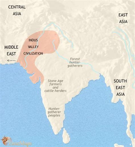 Map Of The Indus Valley Civlization In South Asia Ancient World History