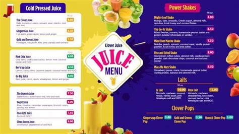 Juice Menu Board Template Menu Board Design Menu Design Juice Bar