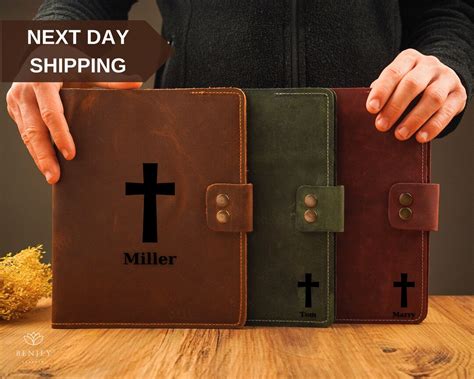 Custom Leather Bible Cover Christian Ts For Men Leather Journal