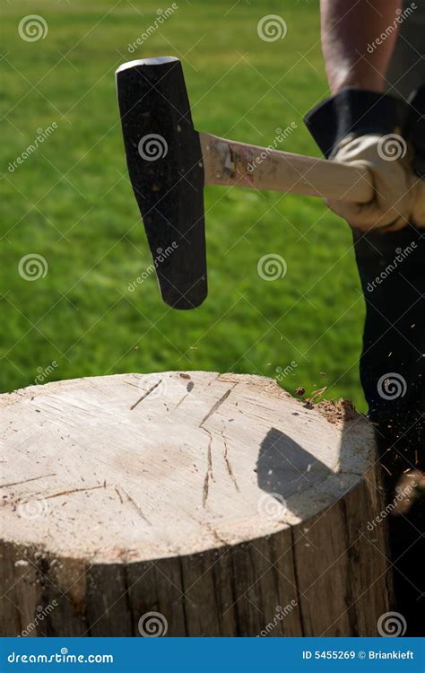 Ax And Log Stock Image Image Of Brown Labor Toil Work 5455269