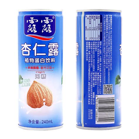 承德露露杏仁露植物蛋白无糖木糖醇240ml 24罐整箱官方旗舰店同款 虎窝淘