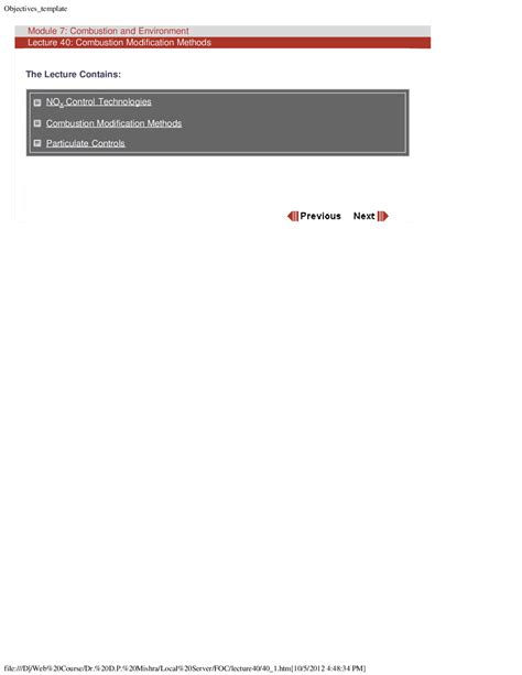 Combustion Modification Methods Fundamentals Of Combustion Lecture