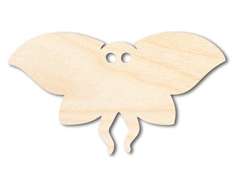 Unfinished Cute Mothman Shape Halloween Craft Cutout Up To 46 Diy