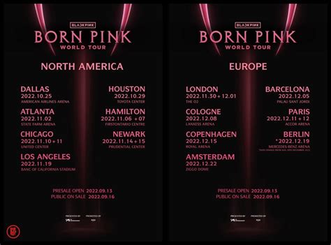 Blackpink ‘born Pink 2022 World Tour Updates Dates Venues Tickets