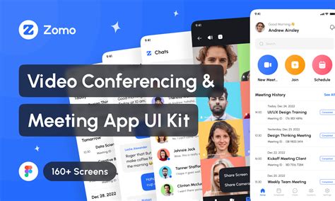 Zomo Video Conferencing Online Meeting App Ui Kit Figma Community