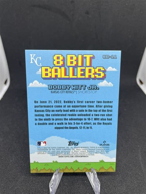 2023 Topps Big League Baseball 8 Bit Baller Insert Bobby Witt Jr 8b