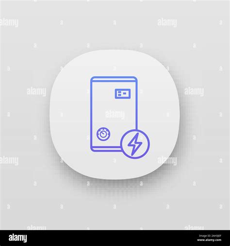 Electric Heating Boiler App Icon House Central Heater Heating System Uiux User Interface