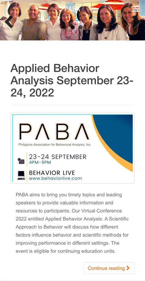 Excited To Hear About The Upcoming Philippine Association For Behavior