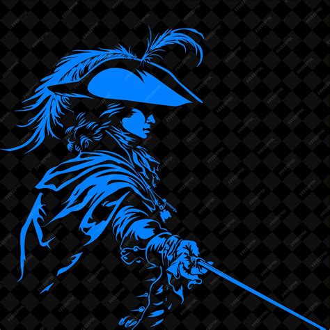 Premium Psd Png French Cavalier With A Rapier And Feathered Hat Elegant And Medieval Warrior