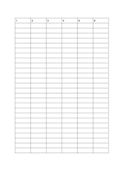 ⭐ Hojas Tabulares De 6 Columnas Para Imprimir 【 Descargar Gratis 】 🖨