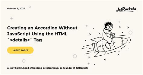 Accordion Without Javascript Using Html Details Tag