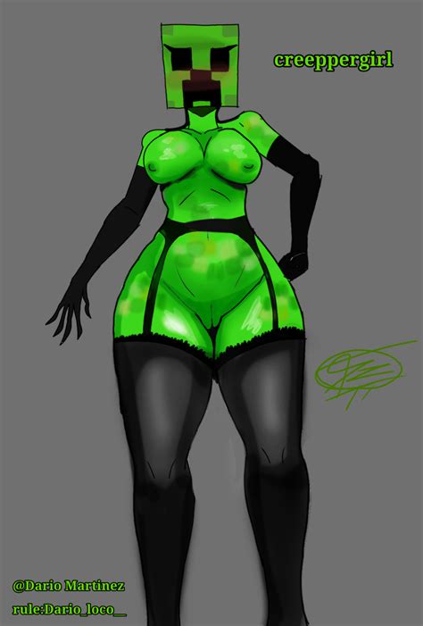 Rule 34 Creeper Dario Loco Lingerie Milf Minecraft Minecraft Mob