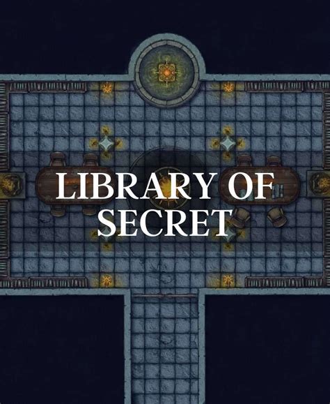 Library Of Secret Rpg Encounter Battle Map 30 X30 Sesiana