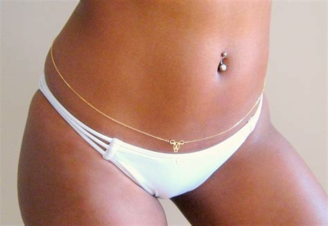 Geometric 16k Gold Plated Belly Chain Body Chain Jewelry By Fdlm