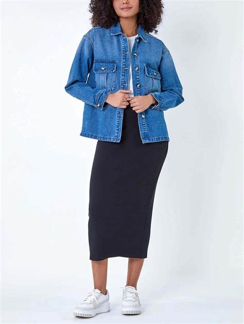 Blue Relaxed Denim Jacket Phrynably