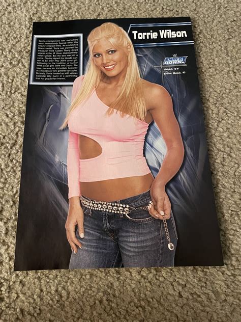 Vintage Wwe Diva Torrie Wilson Wrestling Pinup Photo 2004 Ebay