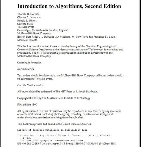 Hangout Ebooks Introduction To Algorithms 2nd Edition Thomas H