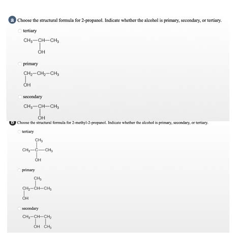 2 Propanol Structural Formula