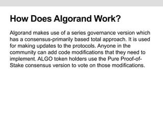 Introduction To Algorand Heres How To Buy Algo In Canada PPTX