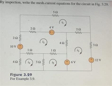 solved by inspection write the mesh current equations for