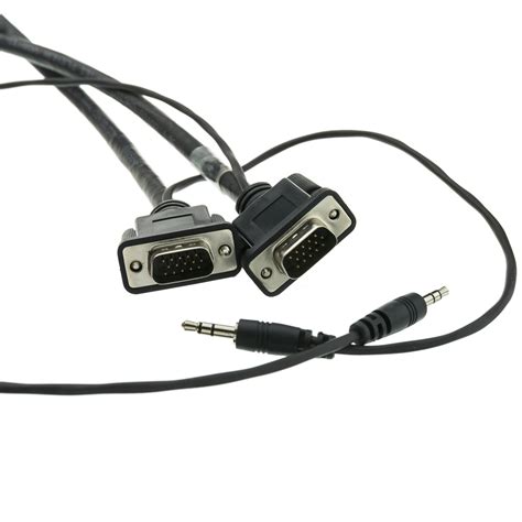 25ft Plenum Shielded Vga Cable W Audio Hd15 35mm