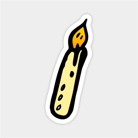 Candle Doodle Art Candle Magnet TeePublic