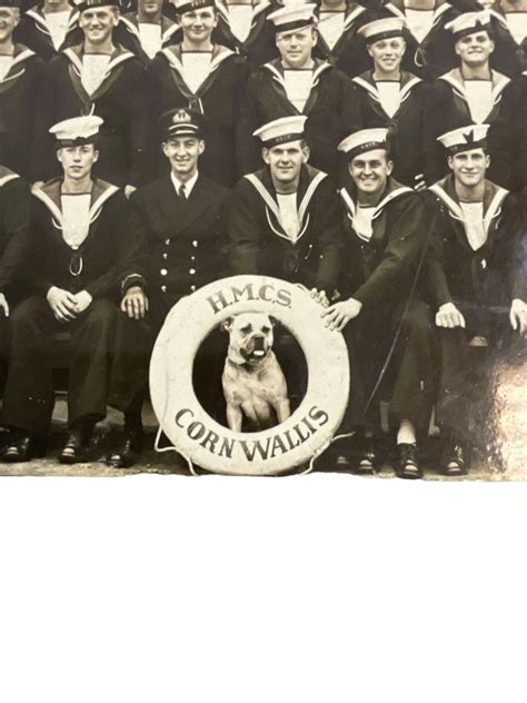 Ww2 Canadian Navy Rcn Hmcs Cornwallis Group Picture12 X 8 Military