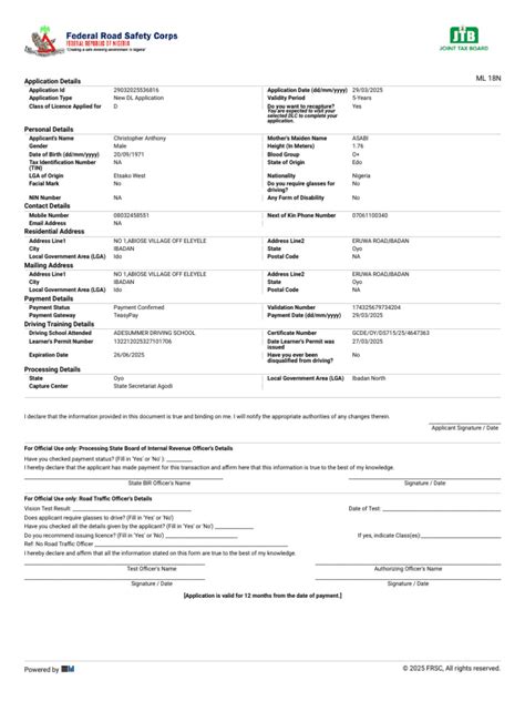 Drivers Licence Application Acknowledgement Slip Pdf Driving