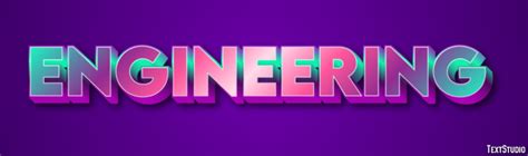 Engineering Text Effect And Logo Design Word