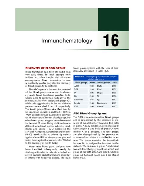Pdf Immunohematology