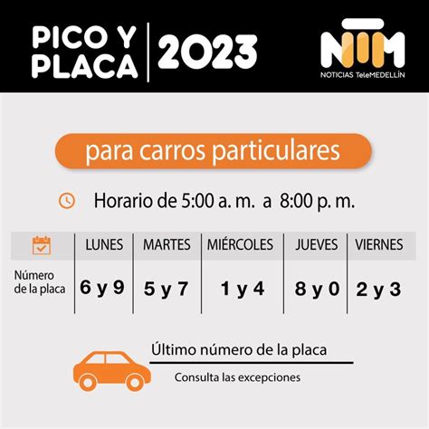Pico Y Placa Lunes 26 De Junio De 2023 En Medellín Y El Valle De Aburrá