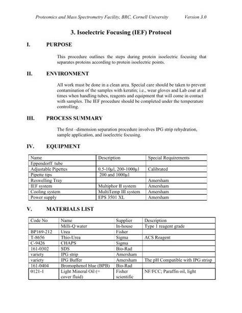 Isoelectric Focusing Ief Protocol Cornell University 43 Off