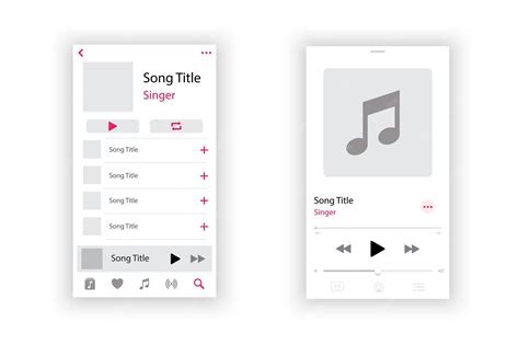 Premium Vector Audio Player Interface Music Player App Interface