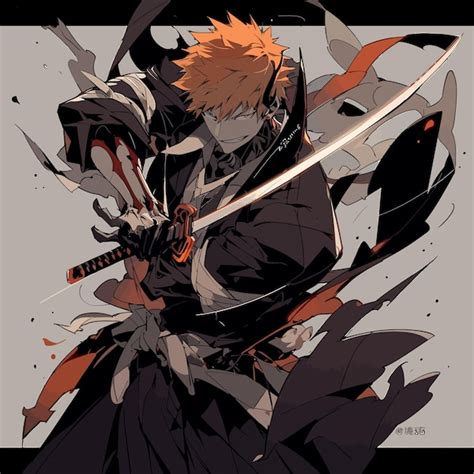 Premium Ai Image Vector Illustration Of Bleach Manga Character