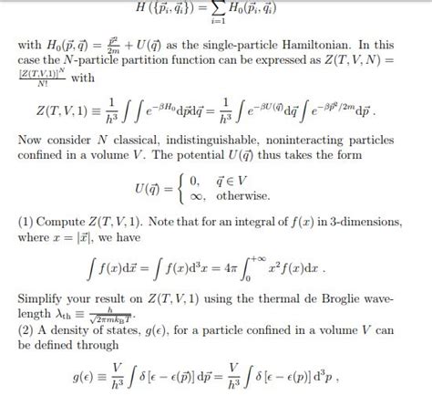Solved For A Classical System Consisting Of N