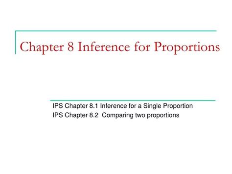 Ppt Chapter 8 Inference For Proportions Powerpoint Presentation Free Download Id 81837