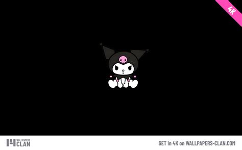 Kuromi Black Background Desktop Wallpaper Download In 4k