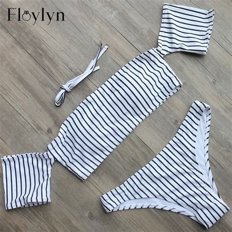 Floylyn Off Shoulder Bikini Womens Beach Brazilian May Bikinis Set Secret Sex Bath Top New