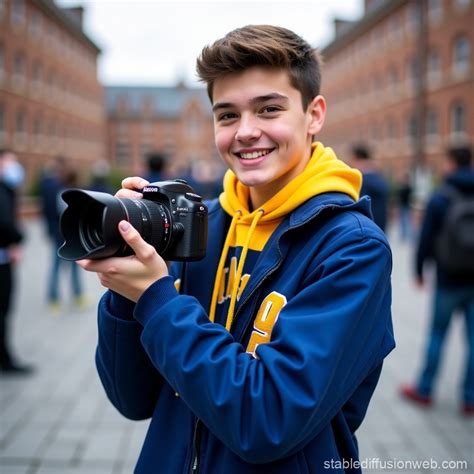 Drama Nerd With Camera Stable Diffusion Online