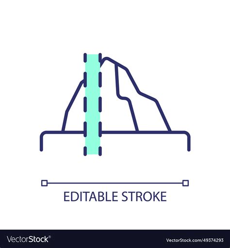 2d Simple Thin Line Ice Core Analysis Icon Vector Image