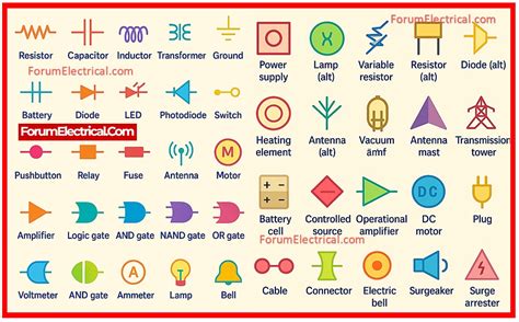 Basic Electronic Components And Their Symbols