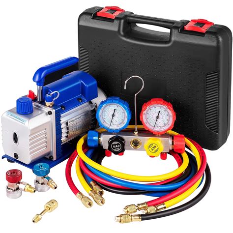 Vevor Mckdzk44 8cfm7cnvv1 4 8 Cfm 0 25 Hp Hvac Ac Vacuum Pump Kit