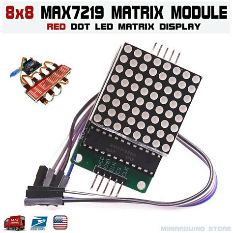 Max7219 Dot Matrix 8x8 88 Led Display Module Arduino Mcu Diy Raspberr
