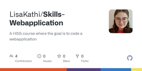 github lisakathi skills webapplication a hsg course where the goal