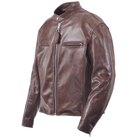 Retro Biker Brown Leather Jacket
