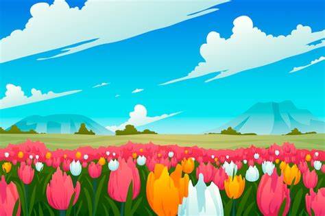 Free Vector Gradient Rural Landscape Background